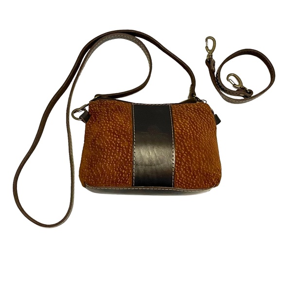 Chiappai | Bags | Carpincho Suede And Leather Bombonera Small Crossbody ...